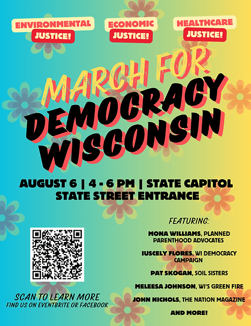 Madison, August 6, 2024: March for Democracy Wisconsin – Wisconsin Bail ...