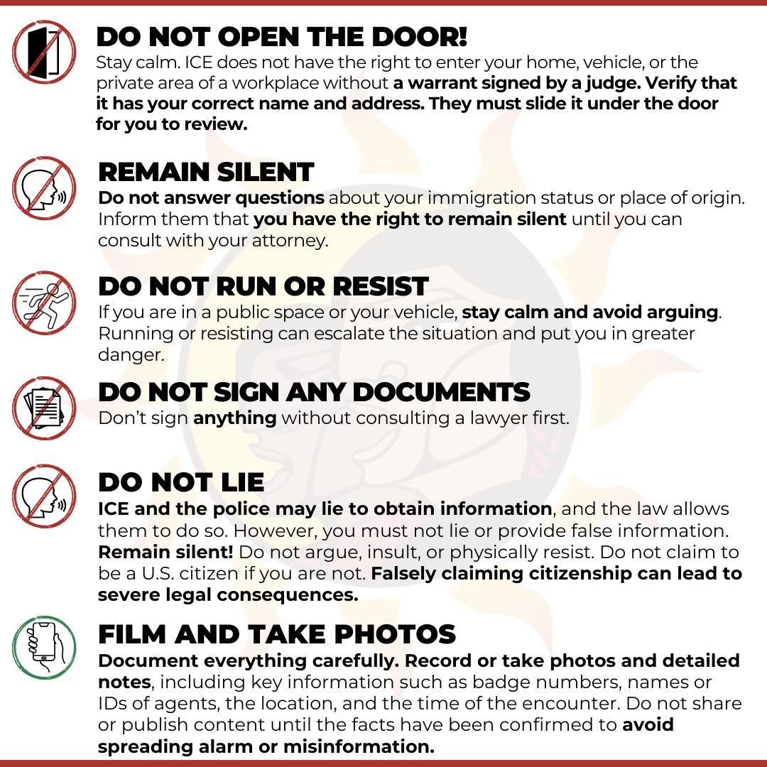 ICE in Wisconsin: Know Your Rights & Hotline! Don’t Open Doors! Remain ...