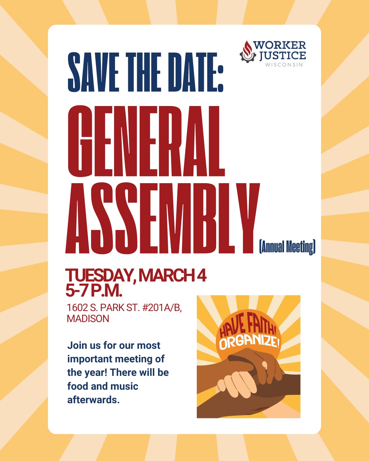 Madison, March 4, 2025: Worker Justice Wisconsin General Assembly ...