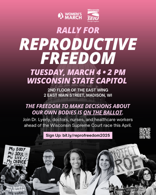 Madison, March 4, 2025: Reproductive Justice Rally! – Wisconsin Bail ...