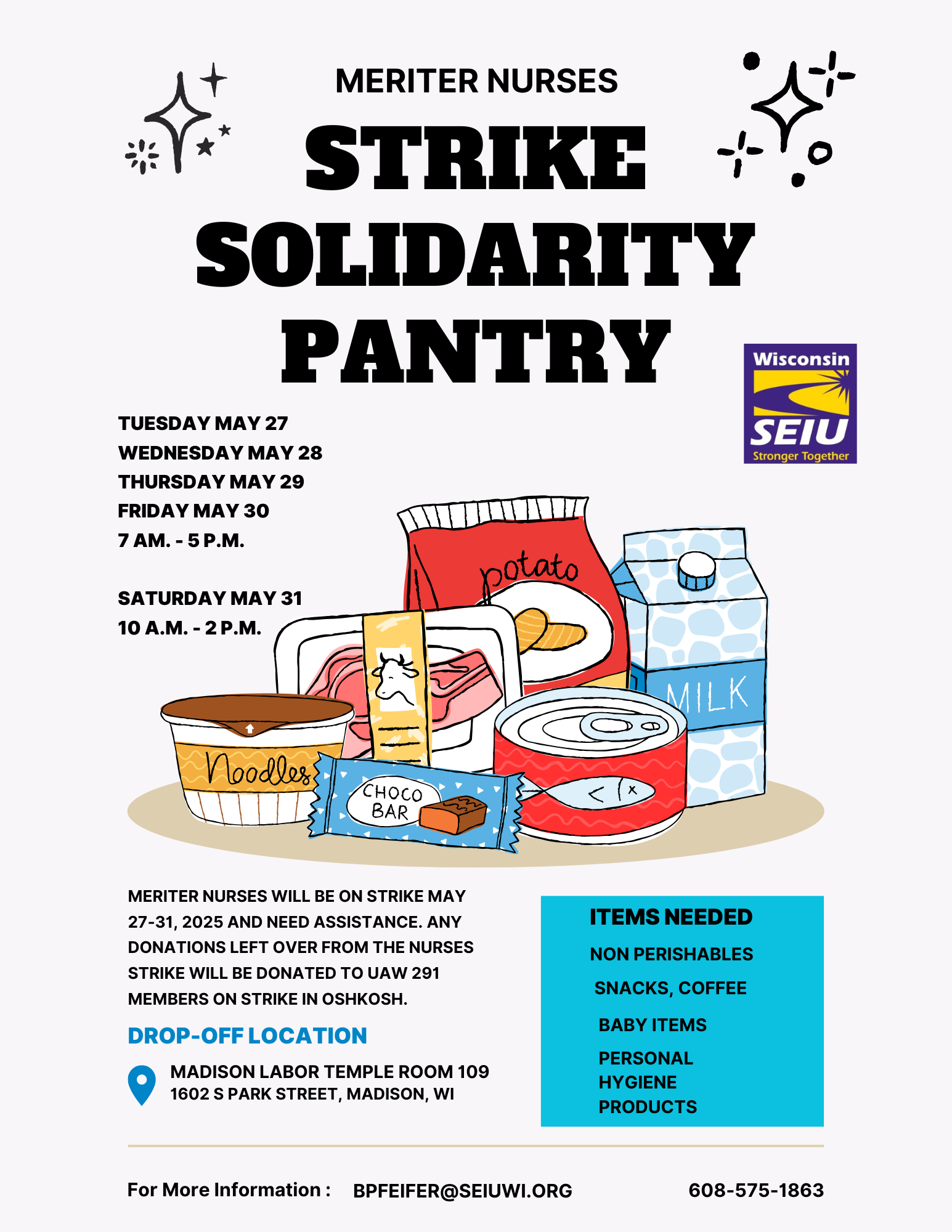 MADISON: Resources for Meriter Nurses Strike May 27-31, 2025 (Flyers ...