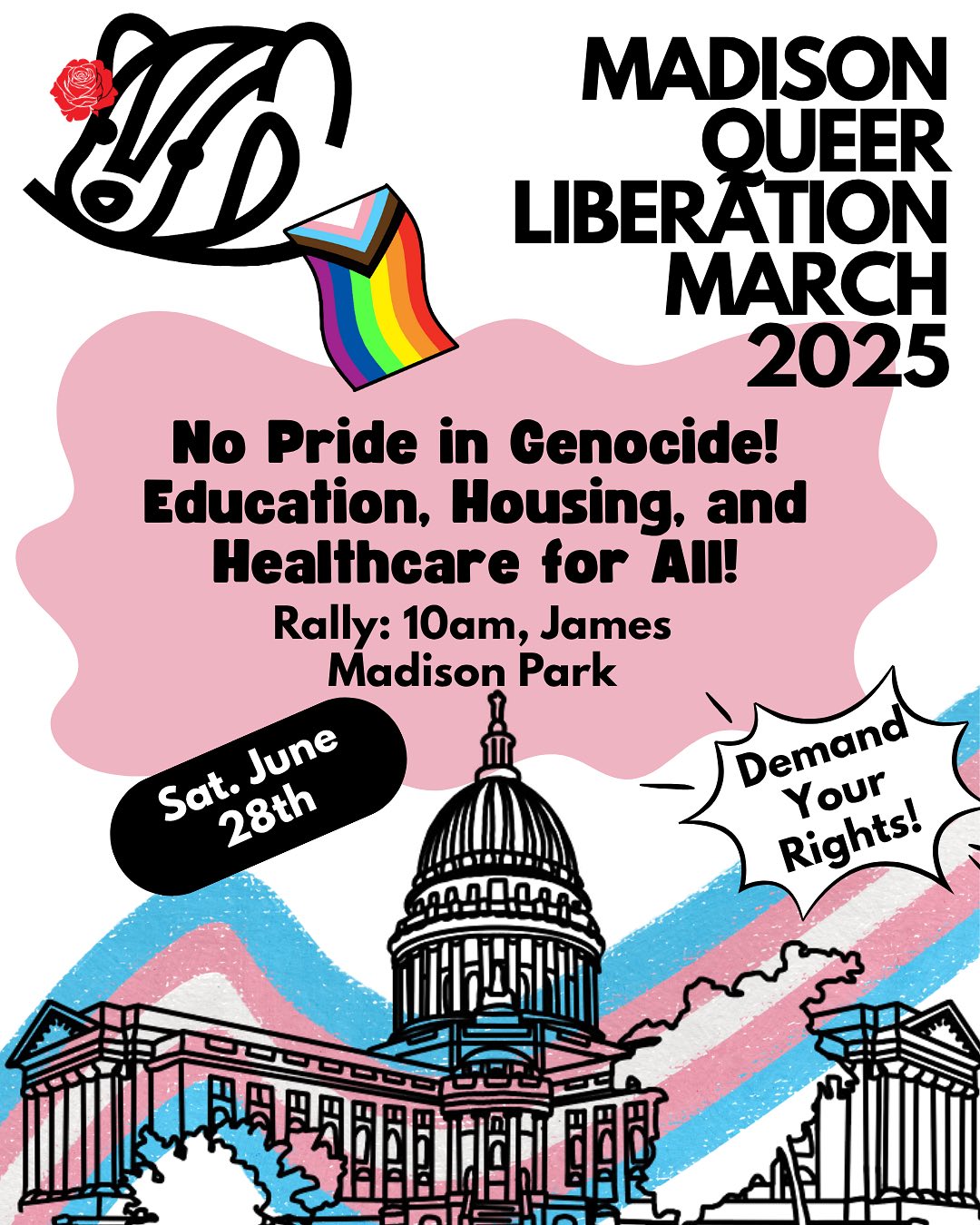 Madison Queer Liberation Rally & March – June 28, 2025 – Wisconsin Bail ...