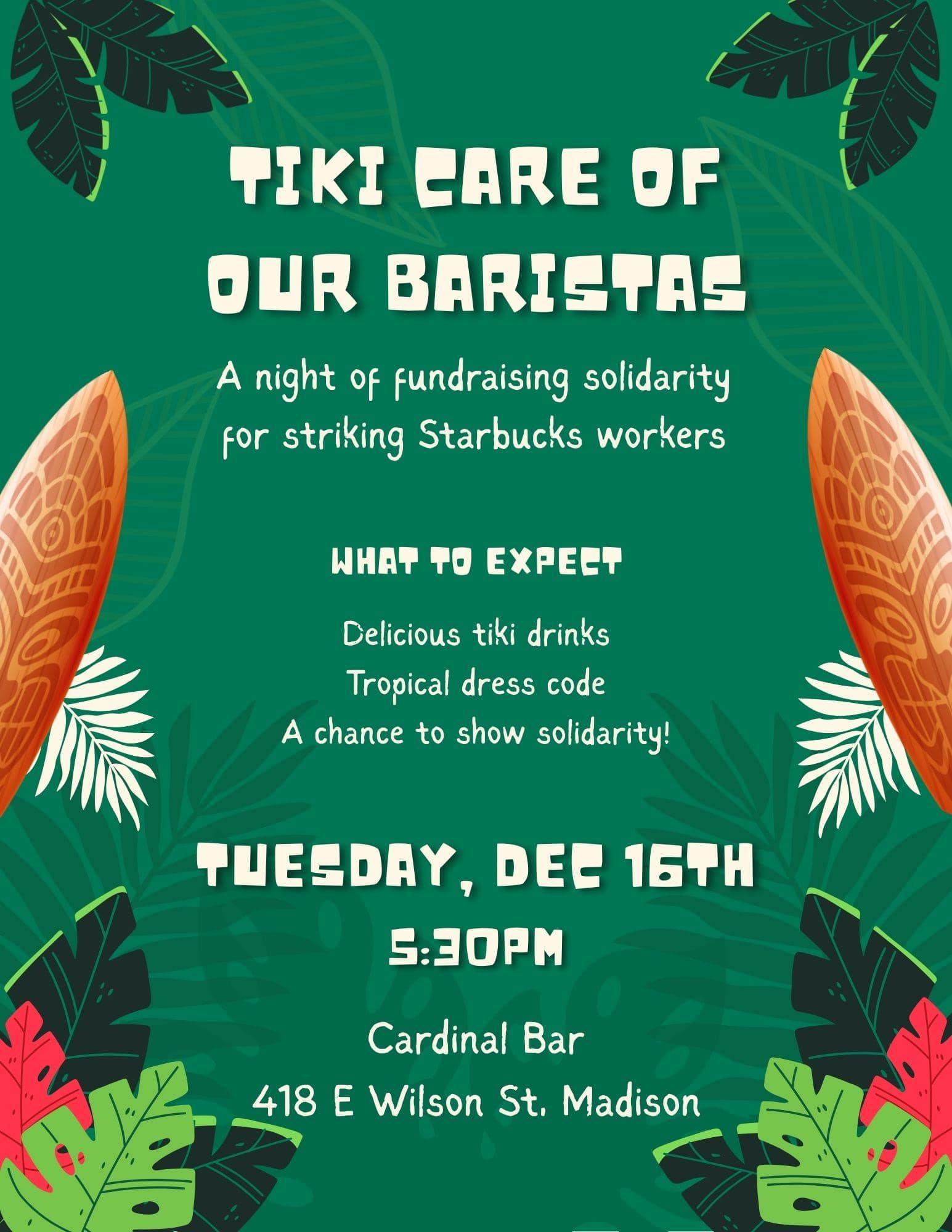 Madison, December 16, 2025: A Night of Fundraising Solidarity for ...