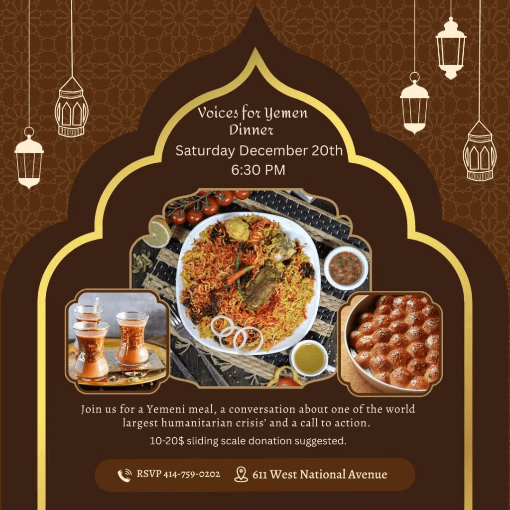 Milwaukee, December 20, 2025: Voices for Yemen Dinner – Wisconsin Bail ...