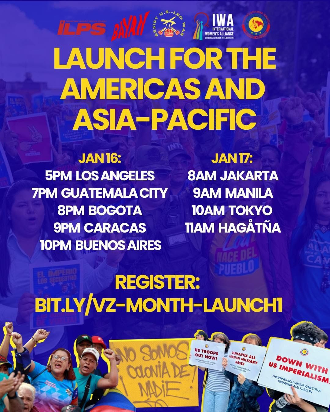 Global Month of Action for Venezuela Launch Events 1/16, 1/17, 2026 ...