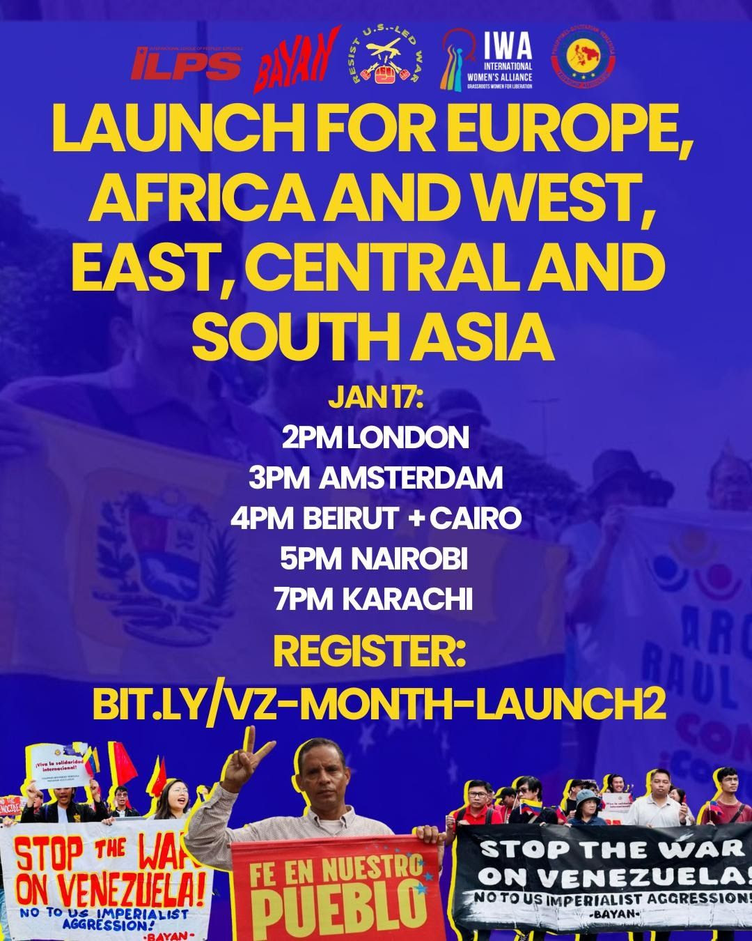 Global Month of Action for Venezuela Launch Events 1/16, 1/17, 2026 ...